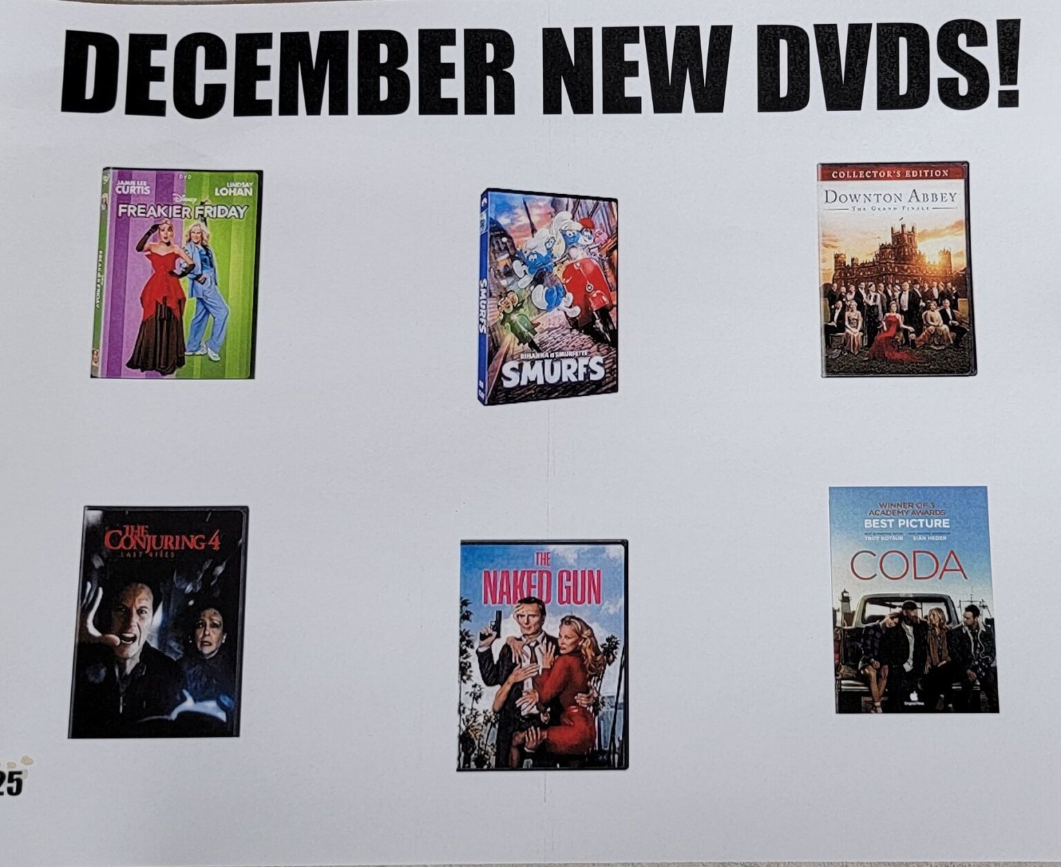 New DVDs for December 2025 – Phillipsburg City Library